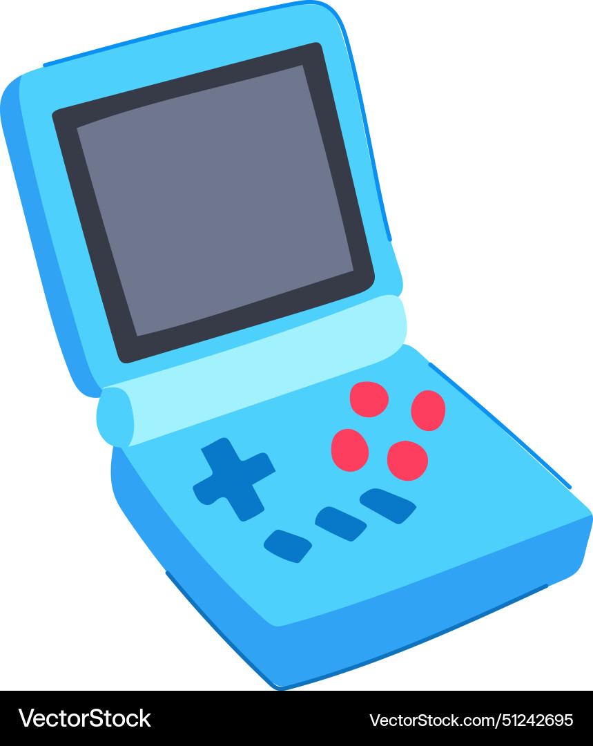 Play portable gaming device cartoon Royalty Free Vector