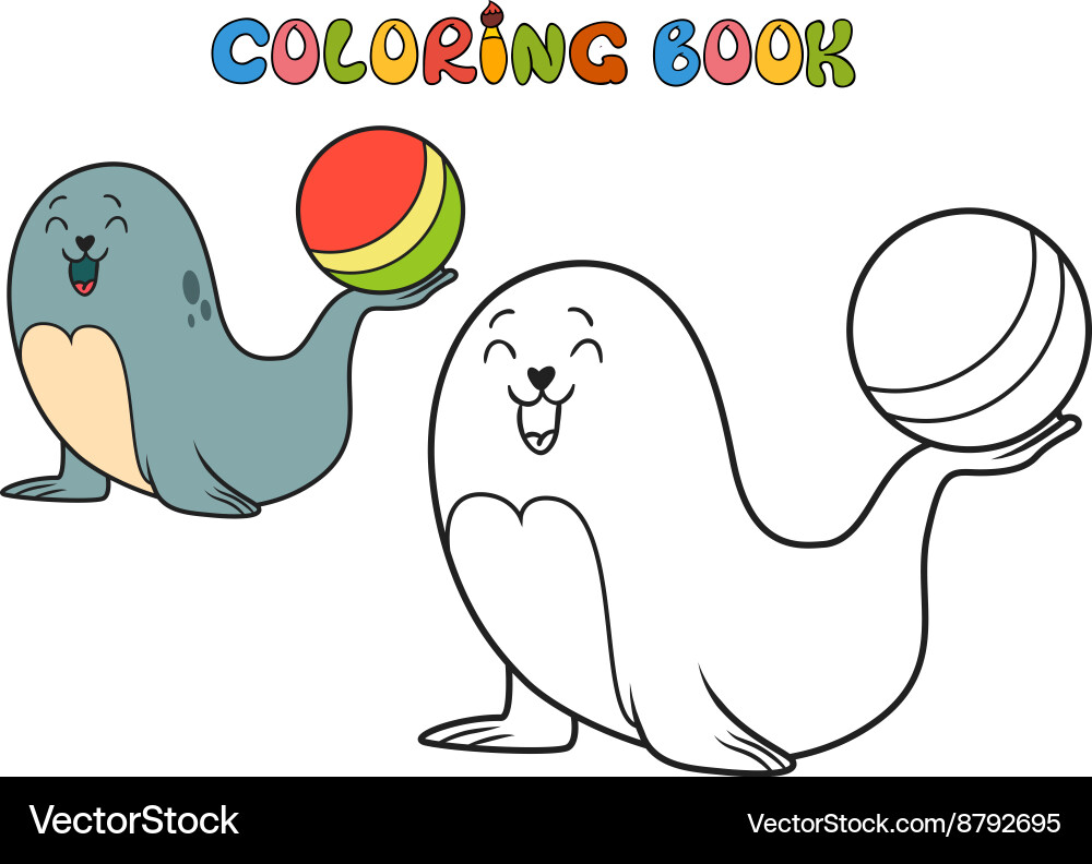 Seal cartoon Royalty Free Vector Image - VectorStock