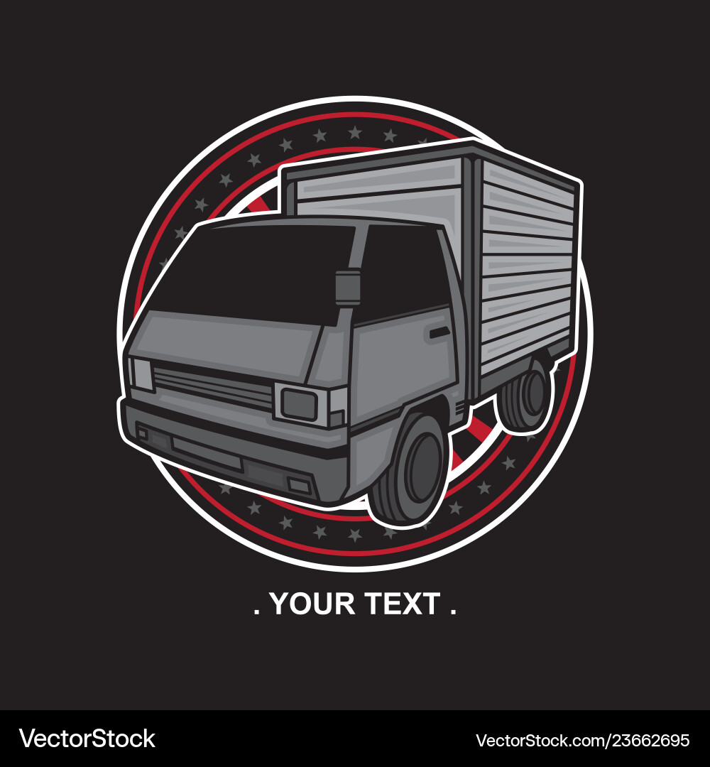 Simple logo pickup design Royalty Free Vector Image