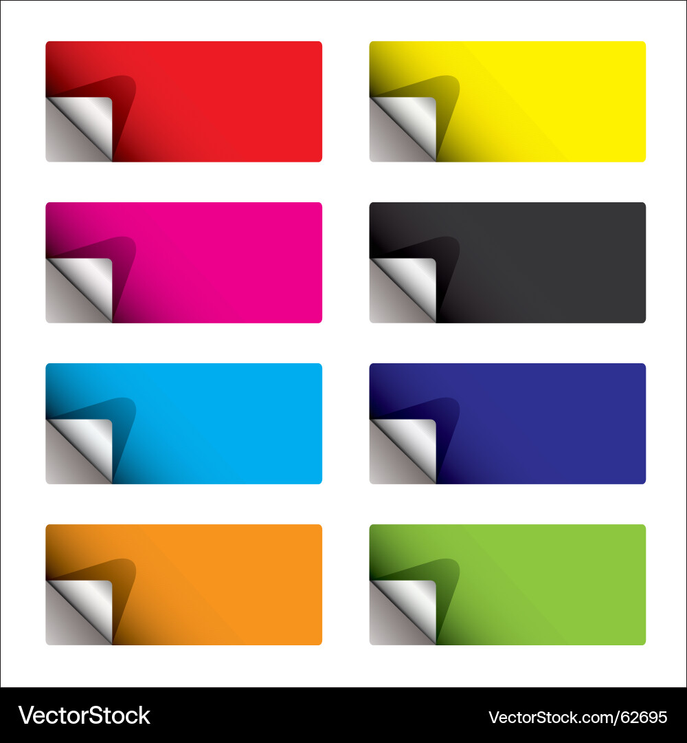 Sticker curl backing Royalty Free Vector Image