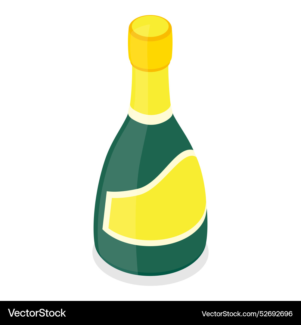 3d isometric flat set of bottles Royalty Free Vector Image