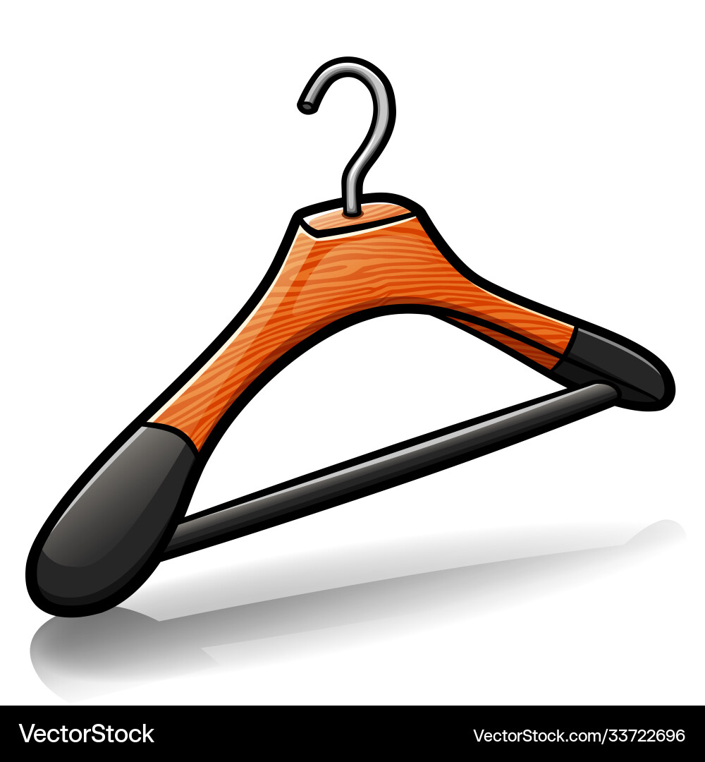 Clothes hanger cartoon isolated Royalty Free Vector Image
