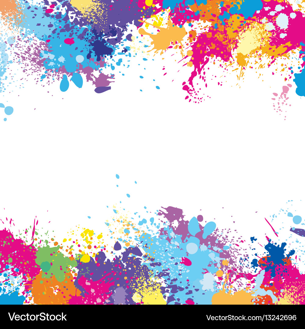 Frame template made of paint stains Royalty Free Vector
