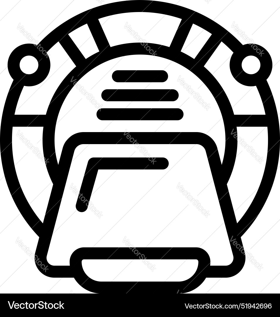 Magnetic resonance imaging scanner showing human Vector Image