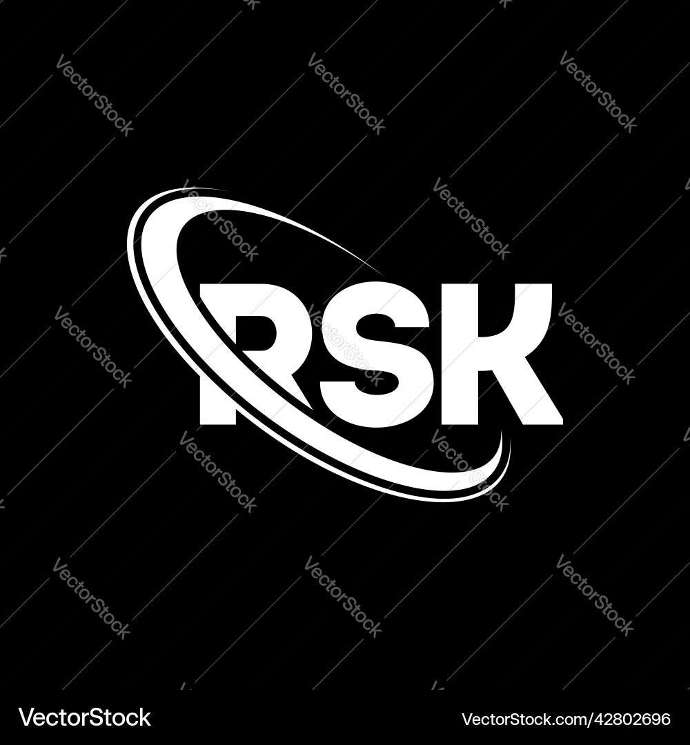 Rsk logo letter design Royalty Free Vector Image