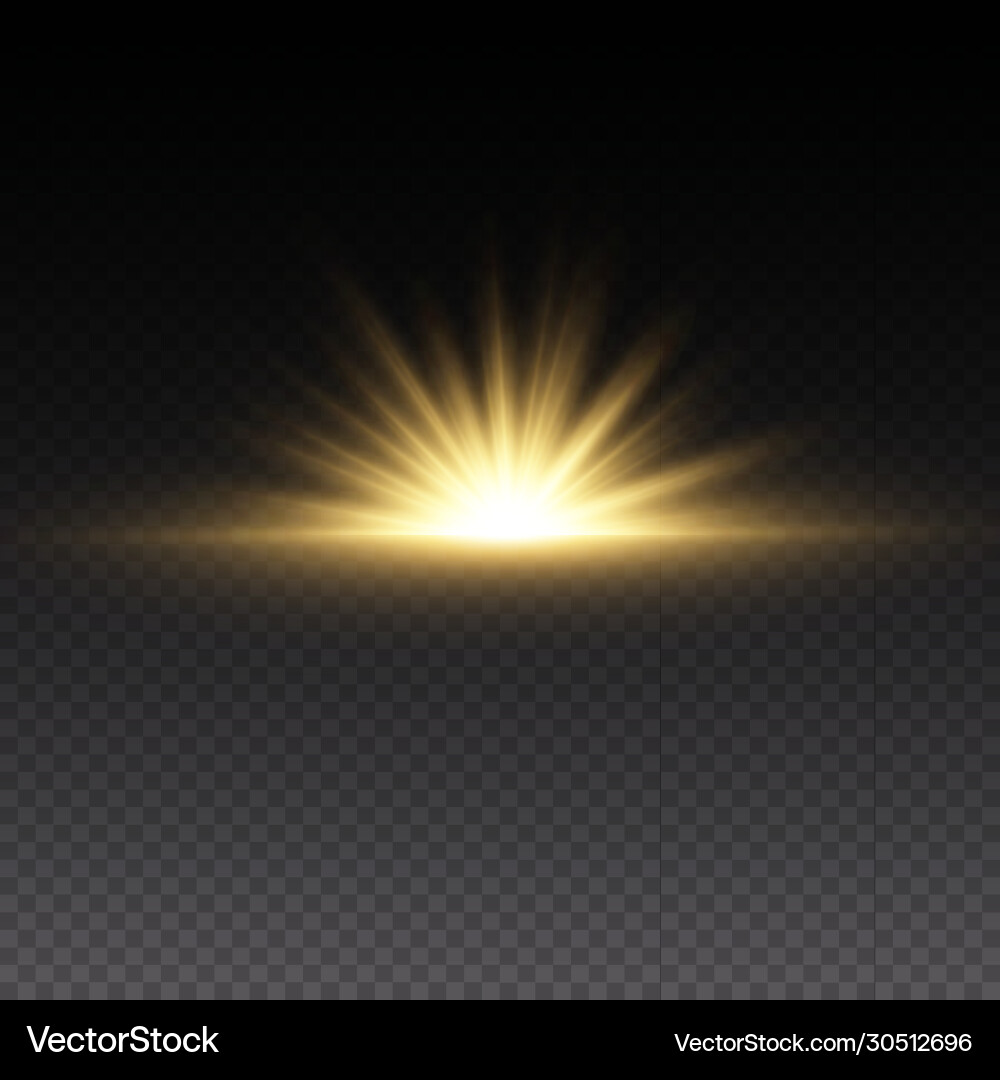 Transparent shining sun Royalty Free Vector Image