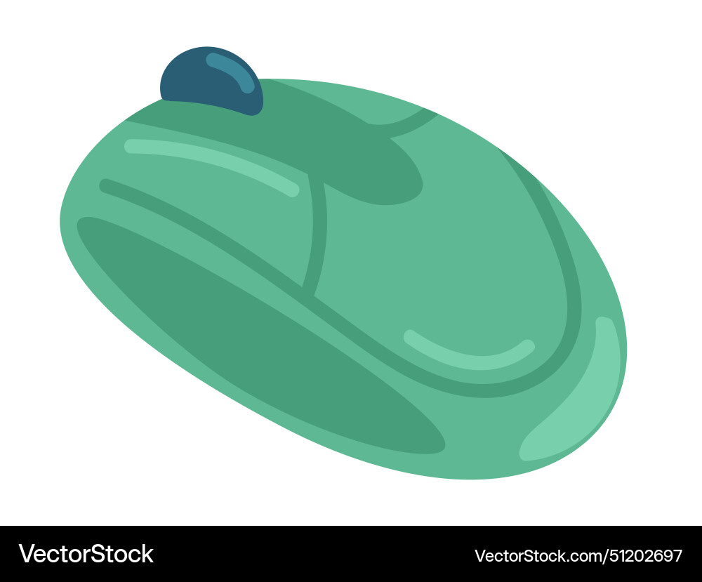 Computer mouse in flat design input pc gadget for Vector Image