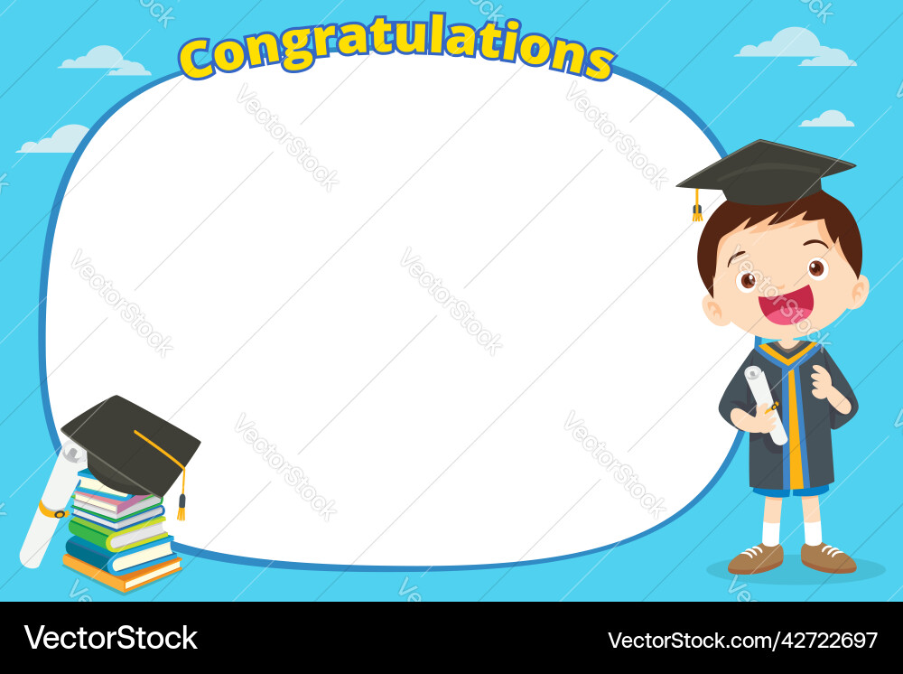 Congratulations student template Royalty Free Vector Image