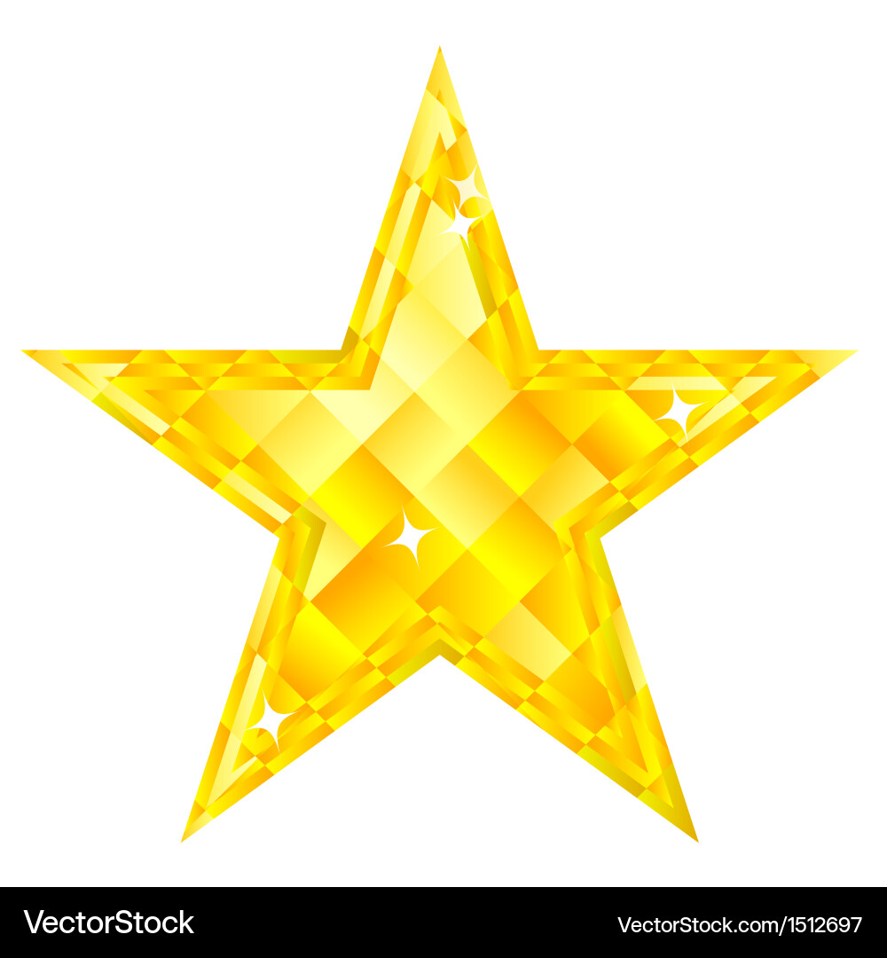 Diamond star Royalty Free Vector Image - VectorStock