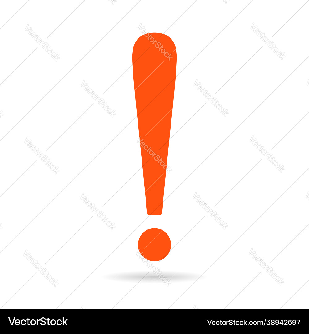 Exclamation mark icon danger point symbol alert Vector Image