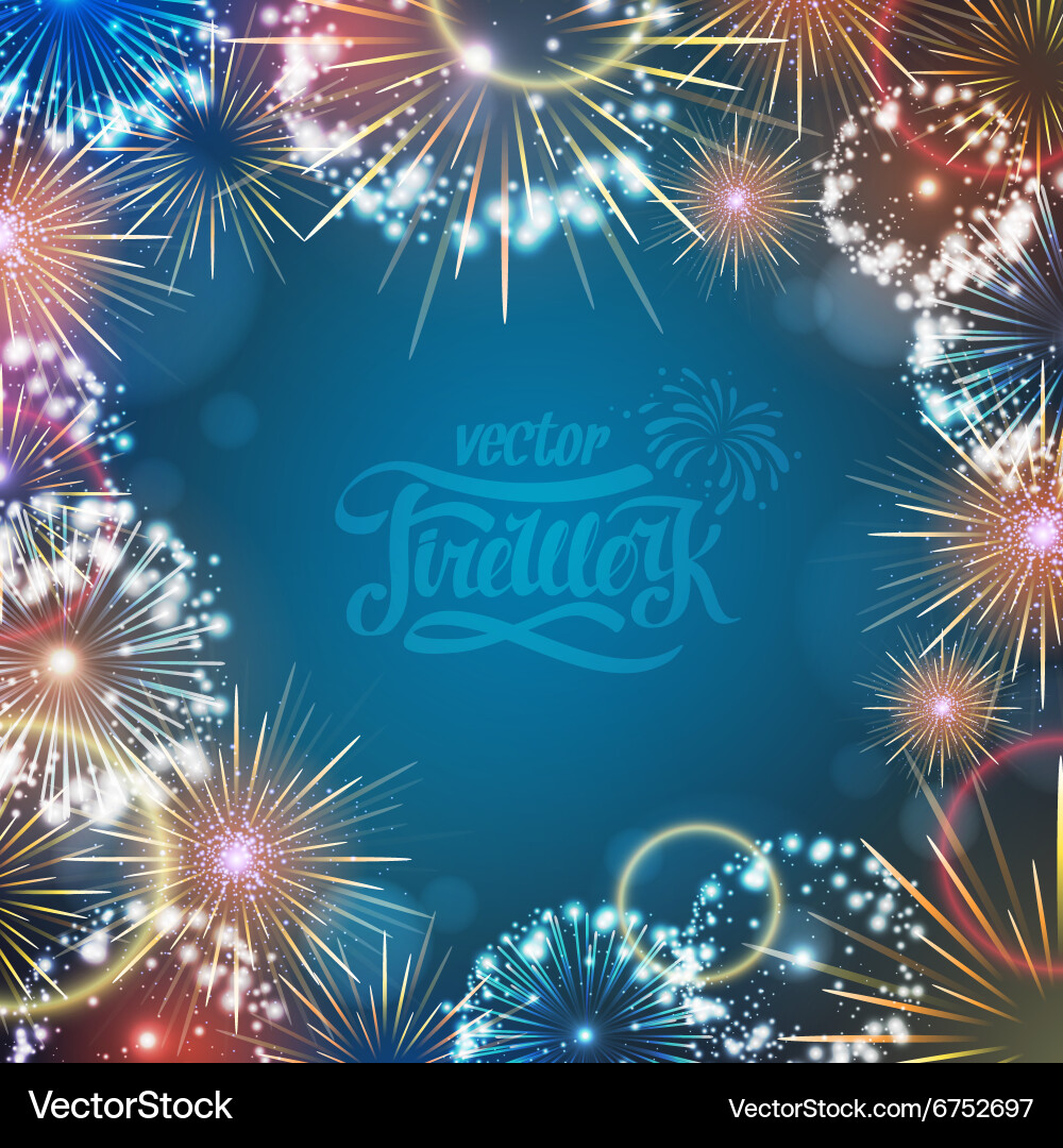 Holiday firework Royalty Free Vector Image - VectorStock
