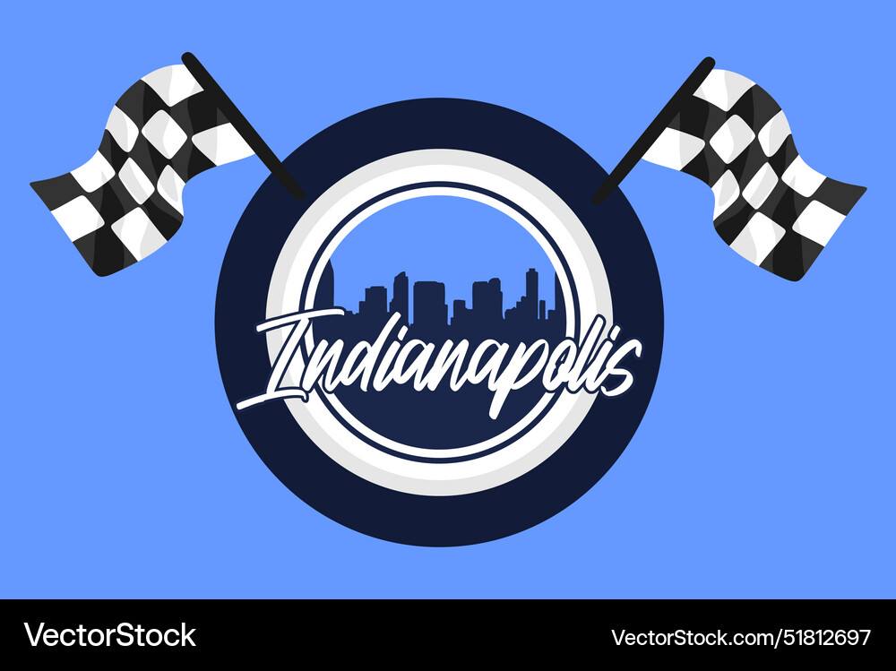 Indianapolis indiana with beautiful views Vector Image