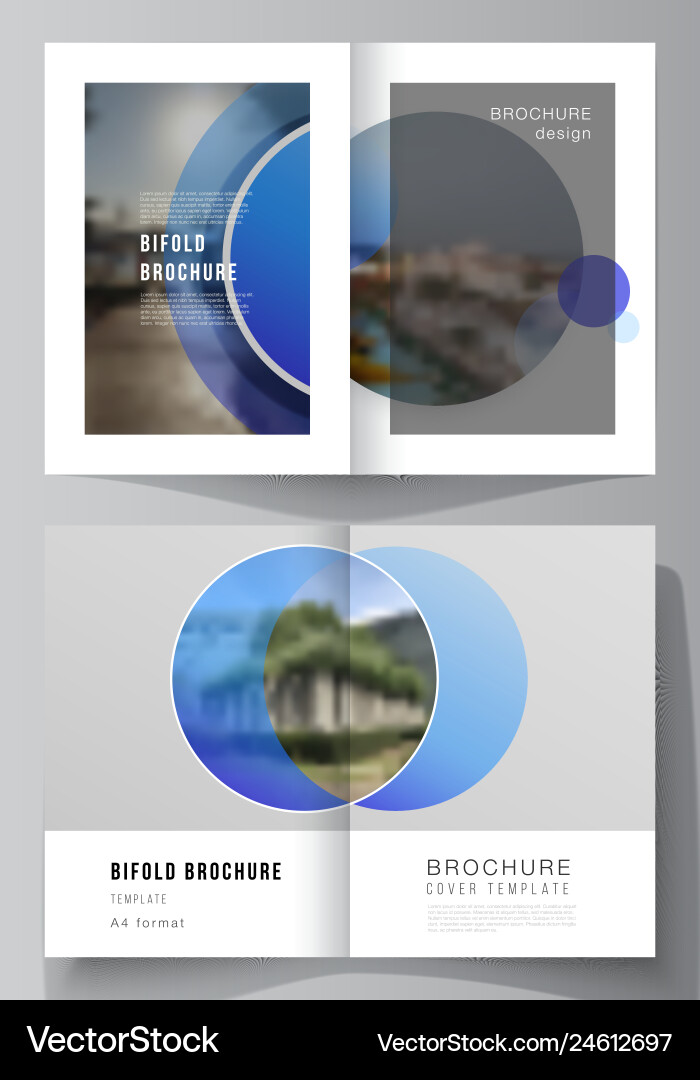 Layout of two a4 format modern cover Royalty Free Vector