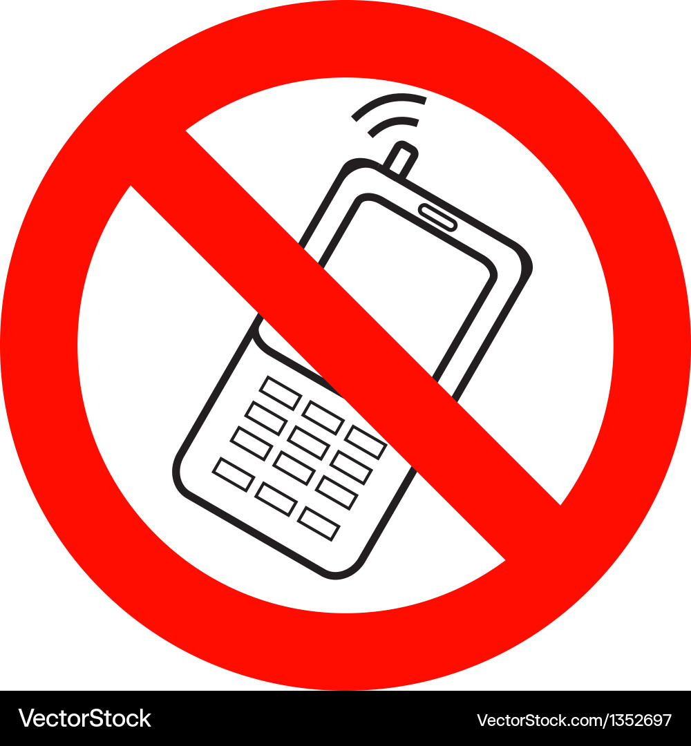 No telephone Royalty Free Vector Image - VectorStock