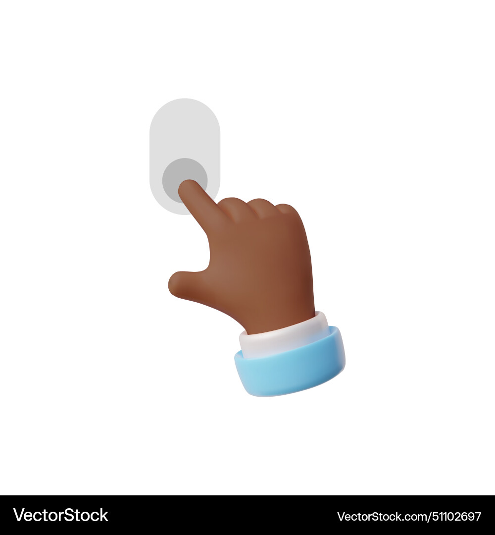 Pointing 3d hand icon Royalty Free Vector Image