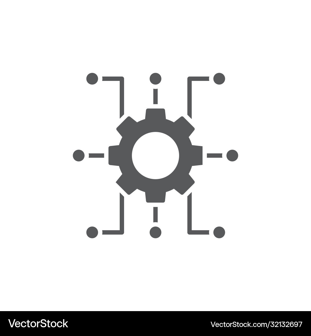 Project management icon symbol isolated on white Vector Image