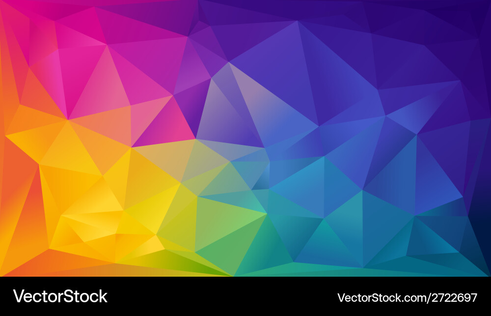 Rainbow Triangle Background Royalty Free Vector Image