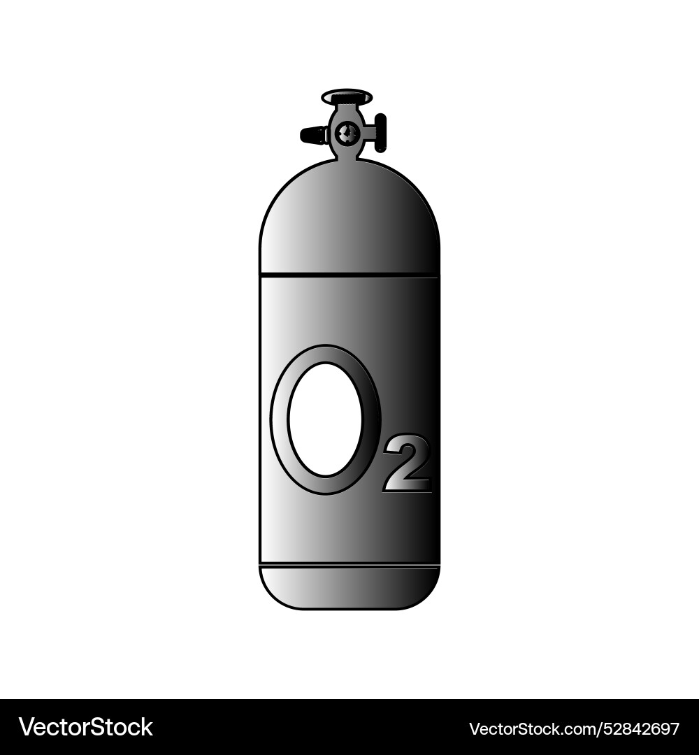 Symbol oxygen cylinder icon Royalty Free Vector Image