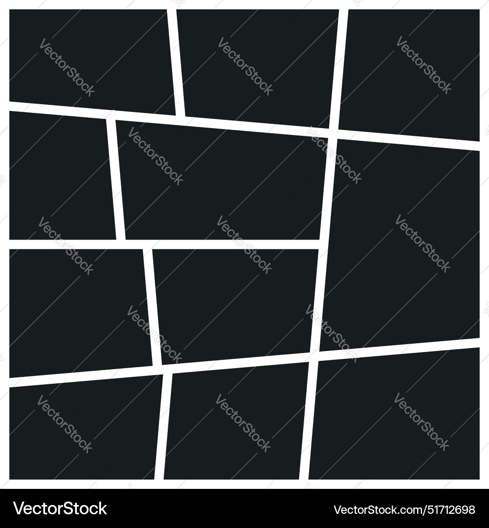 Blank collage frame template for photos and images
