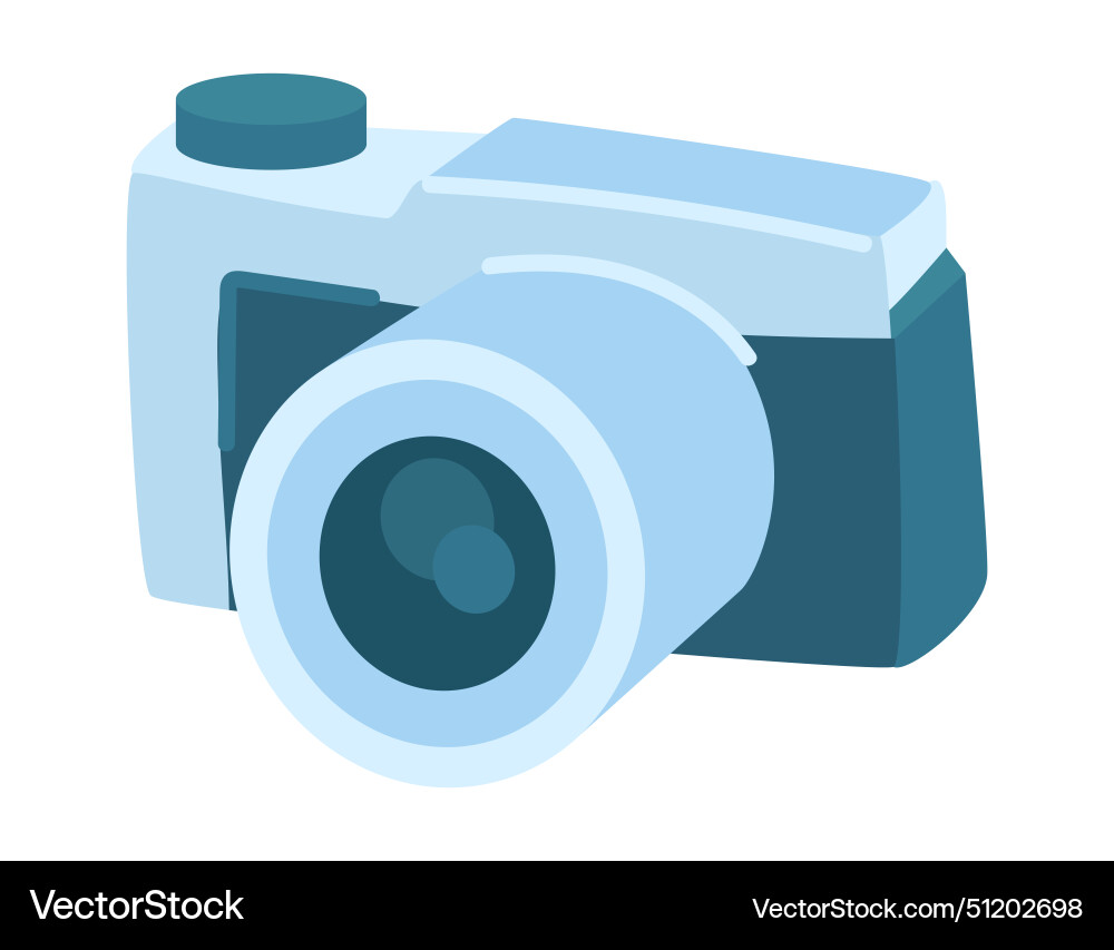 Camera in flat design professional digital photo Vector Image