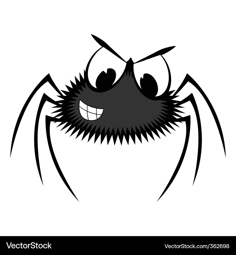 Cartoon Angry Spider Royalty Free Vector Image