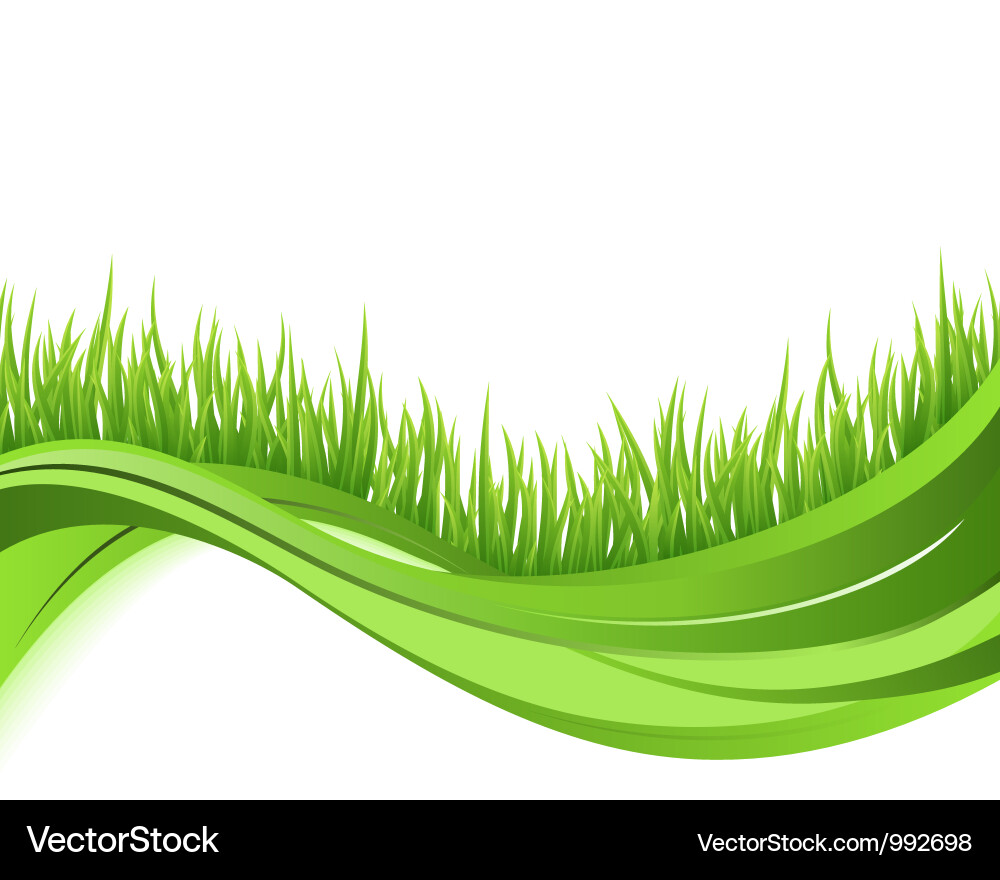 Green Grass Wave Background Royalty Free Vector Image