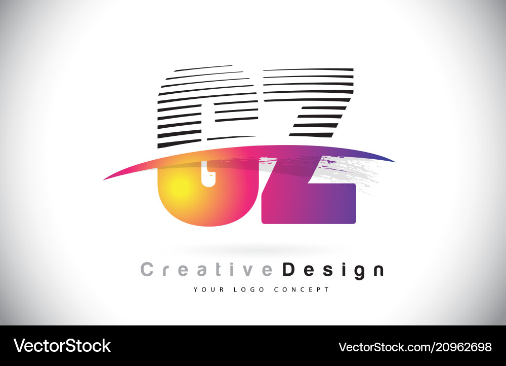 Gz g y letter logo design with creative lines Vector Image
