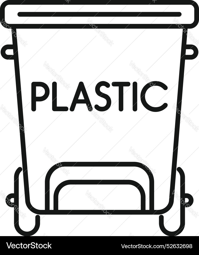 Plastic waste container separating garbage Vector Image