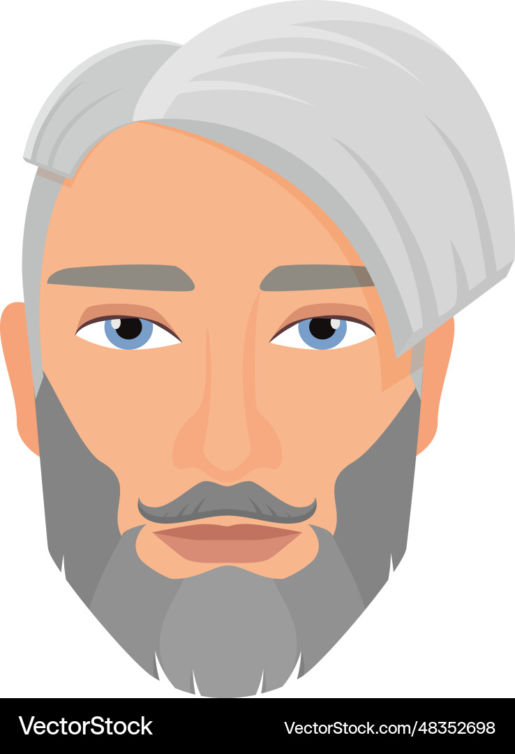 Stylish male head Royalty Free Vector Image - VectorStock