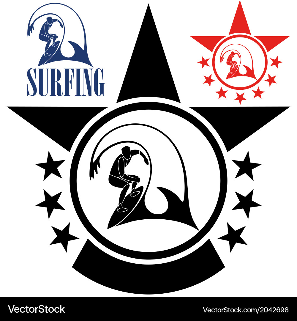 Surfing Royalty Free Vector Image - VectorStock