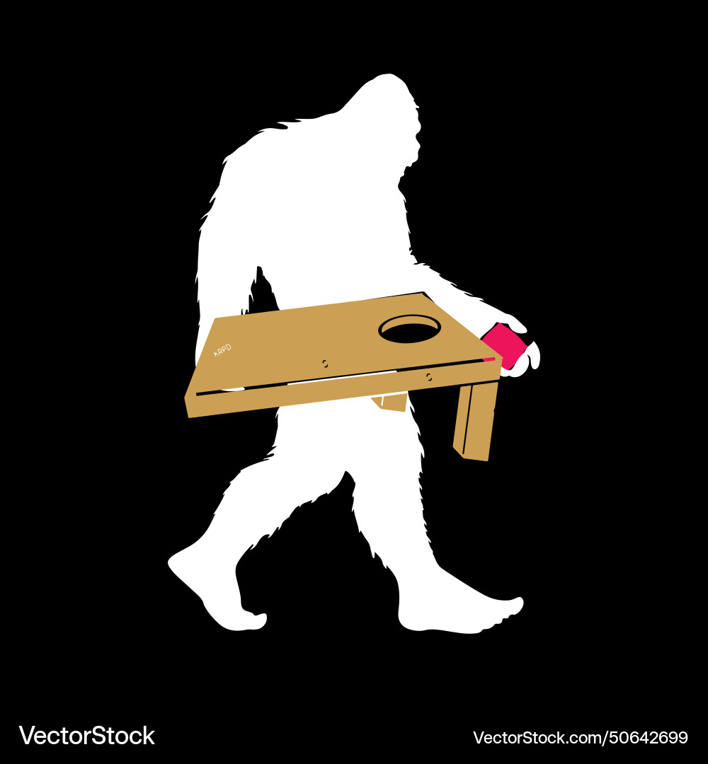 Bigfoot cornhole sasquatch cryptid bag tossing gam