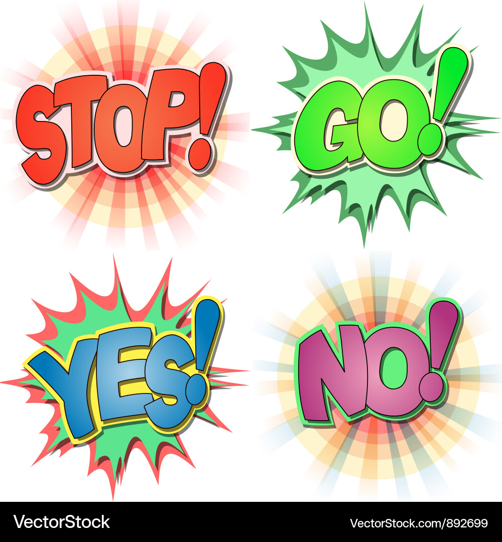 Comic book exclamations Royalty Free Vector Image