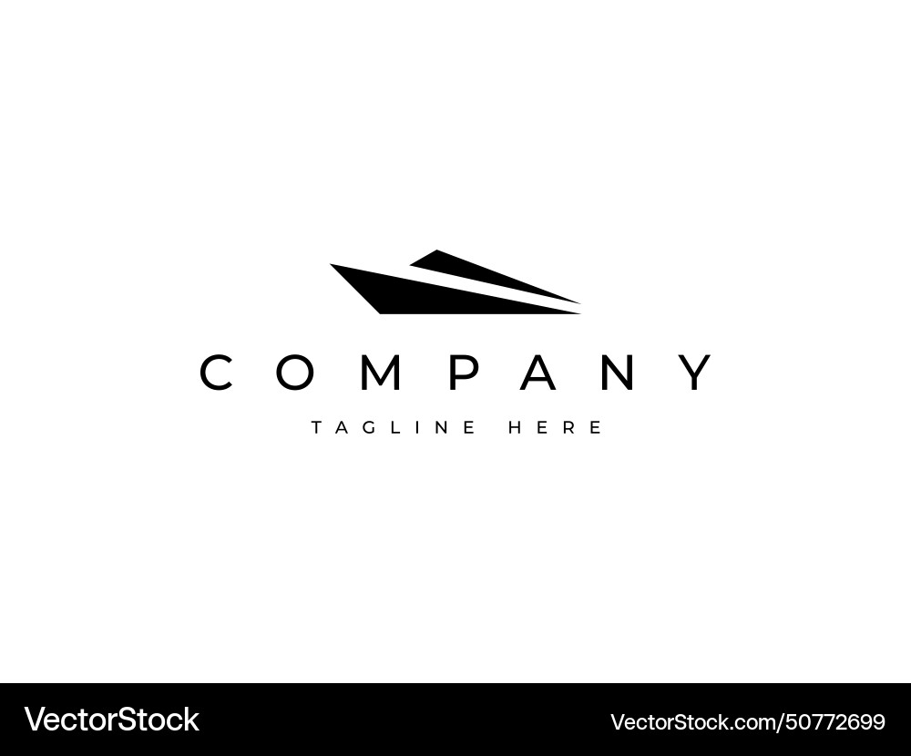 Minimal cruise ship nautical logo design Vector Image