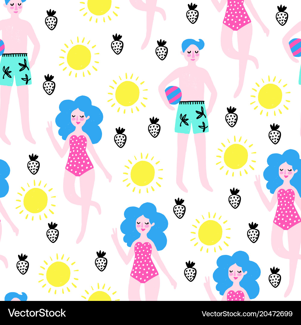 Summer pattern Royalty Free Vector Image - VectorStock