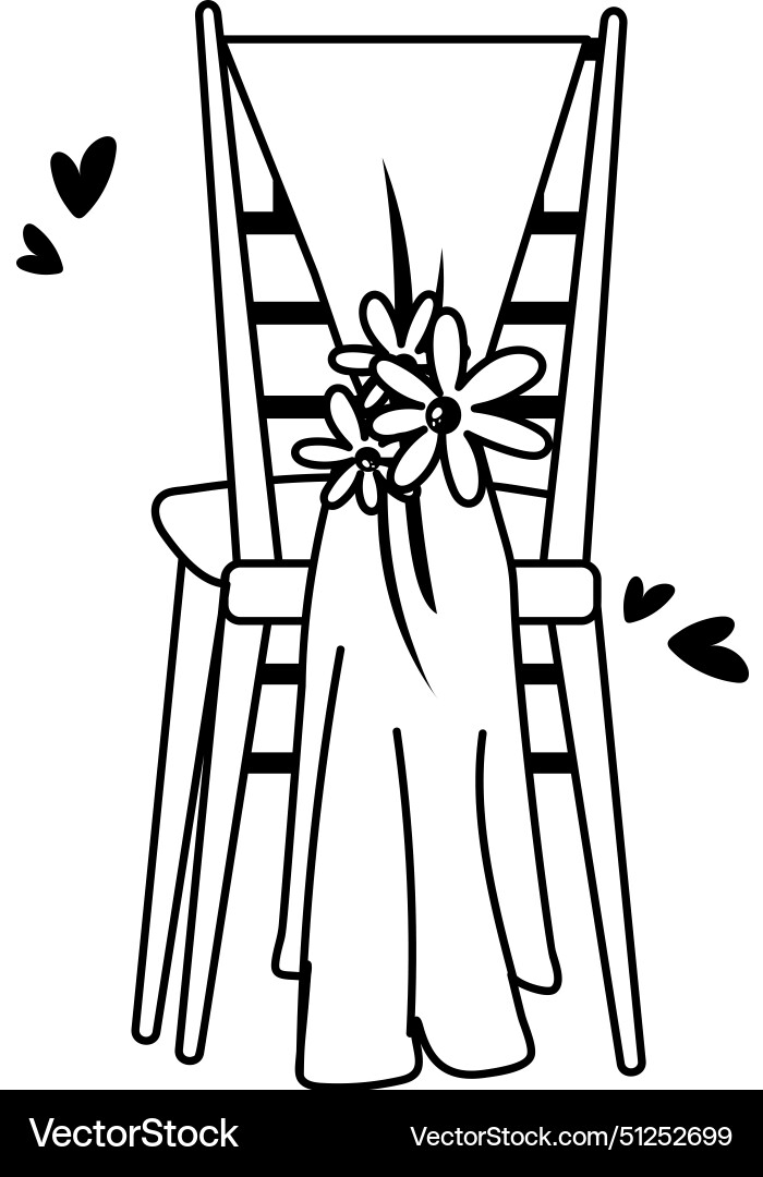 Wedding chair Royalty Free Vector Image - VectorStock