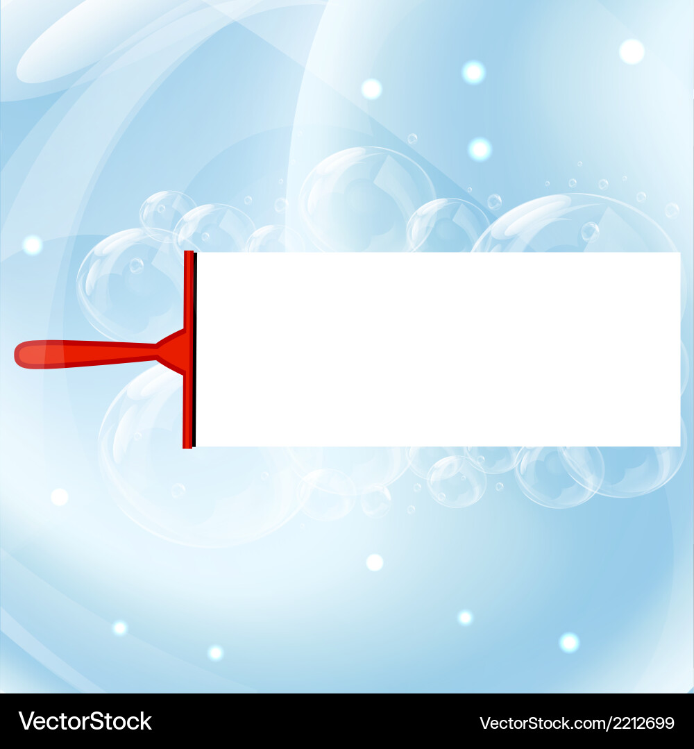 Window Cleaning with Bubbles Royalty Free Vector Image