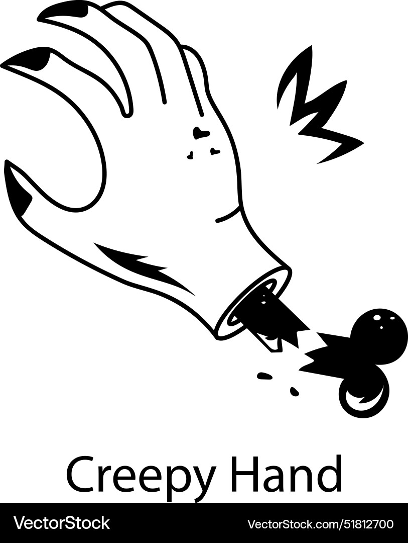 Creepy hand Royalty Free Vector Image - VectorStock