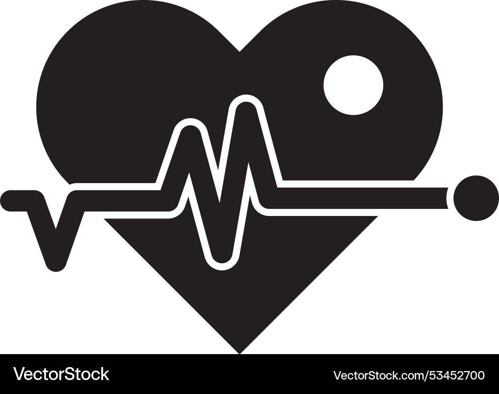 Ekg heart icon logo design template isolated Vector Image