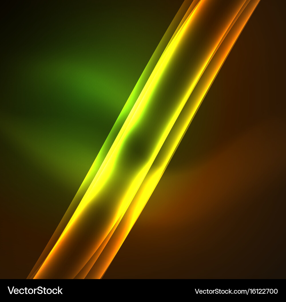 Energy lines glowing waves in the dark Royalty Free Vector