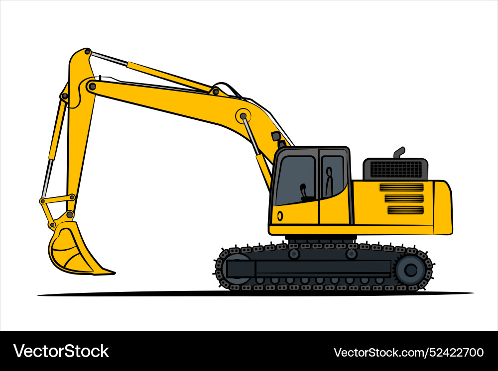 Excavator Royalty Free Vector Image - VectorStock