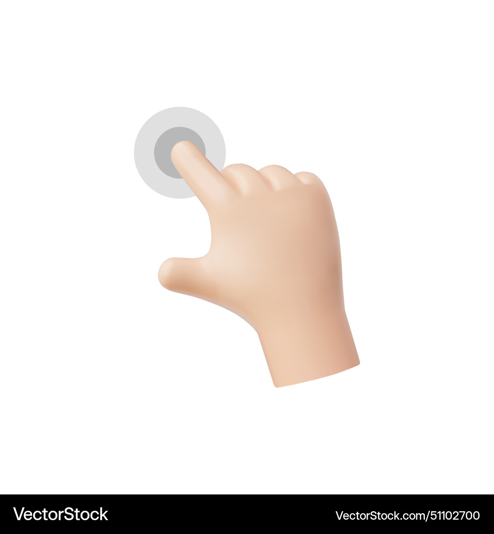 Pointing gesture 3d hand icon Royalty Free Vector Image