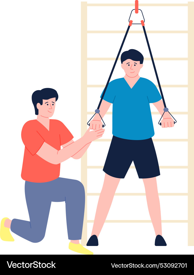 Fitness workout coach training stretching fit Vector Image