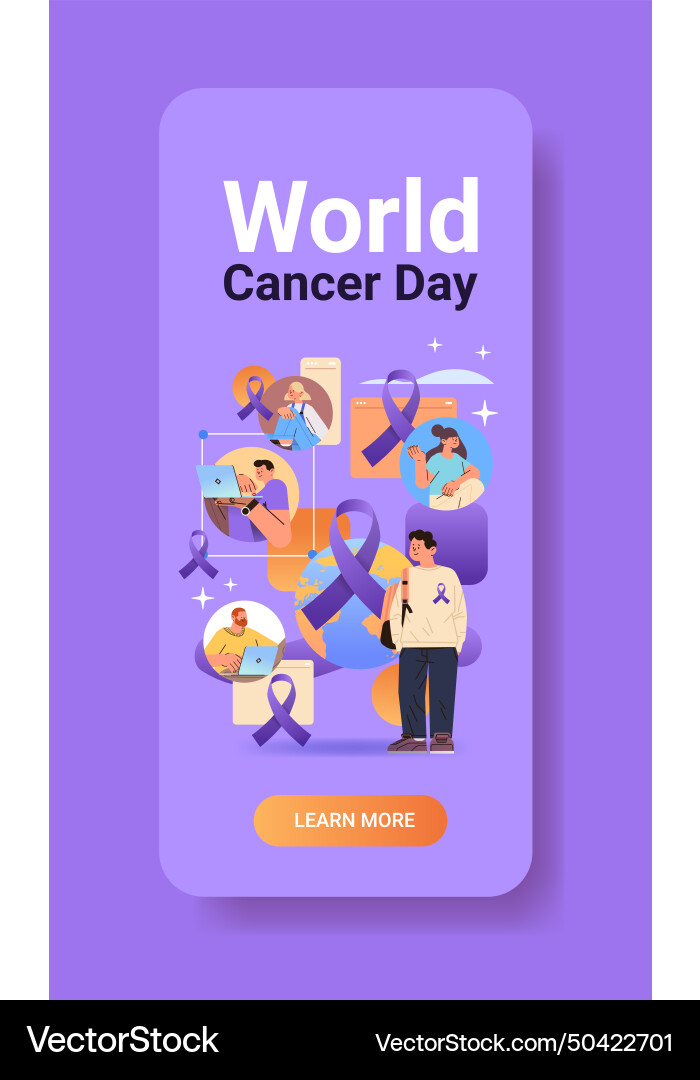 People discussing during online conference purple Vector Image