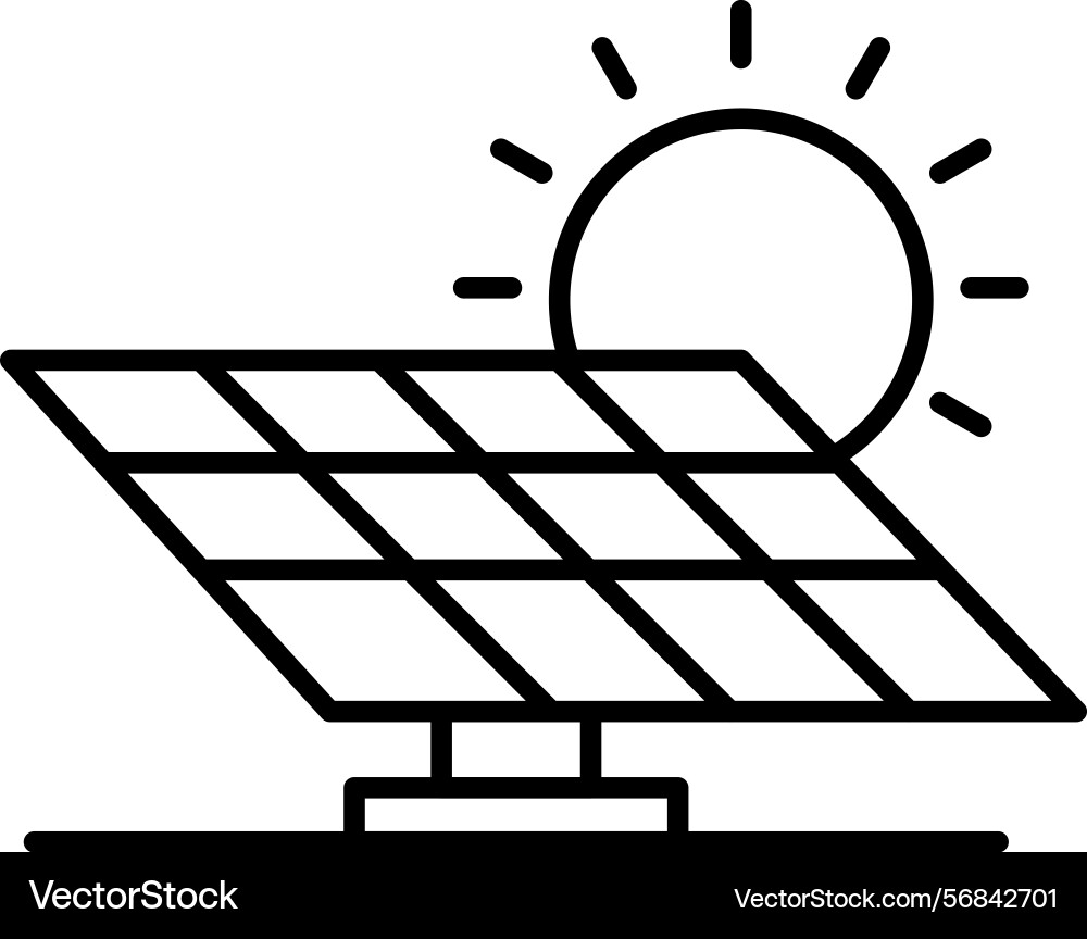 Solar panel icon Royalty Free Vector Image - VectorStock