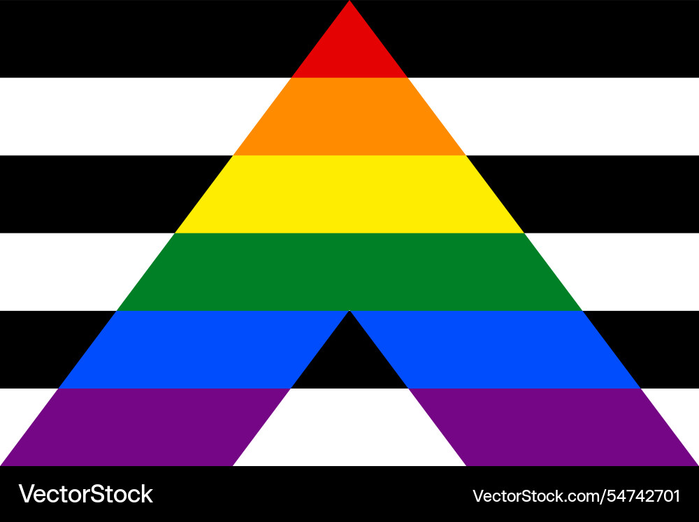 Straight ally flag Royalty Free Vector Image - VectorStock