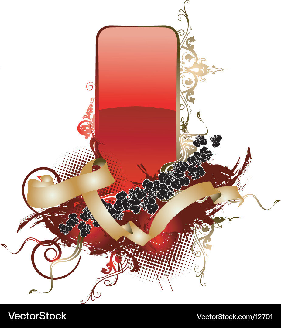 Vertical red banner Royalty Free Vector Image - VectorStock