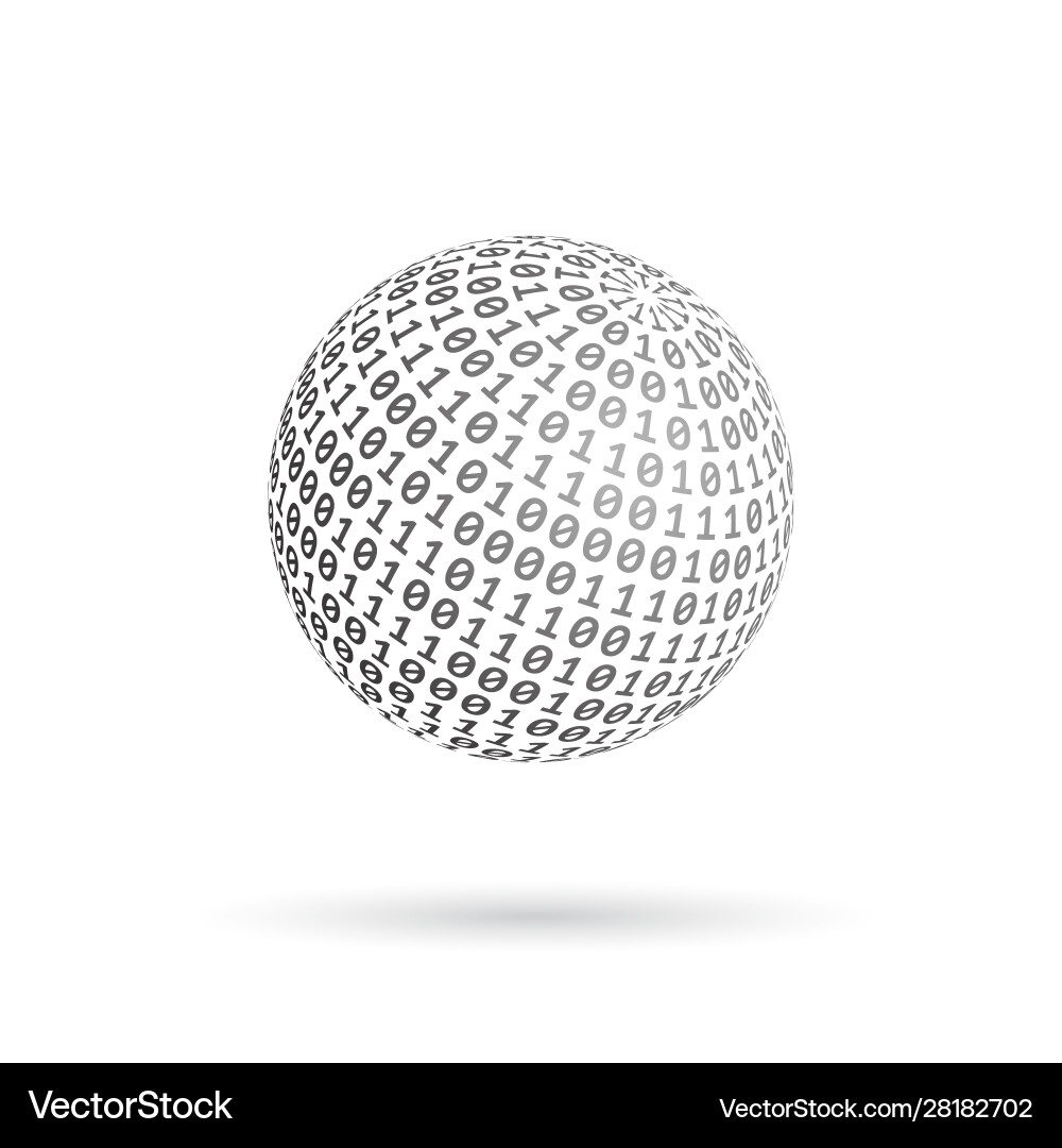 Binary Globe Technology Sphere Royalty Free Vector Image