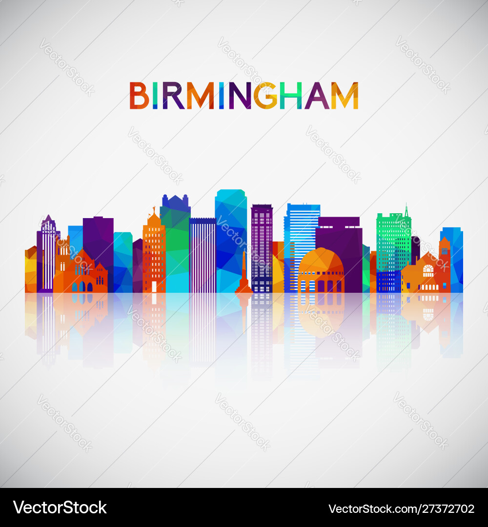 Birmingham alabama usa skyline Royalty Free Vector Image