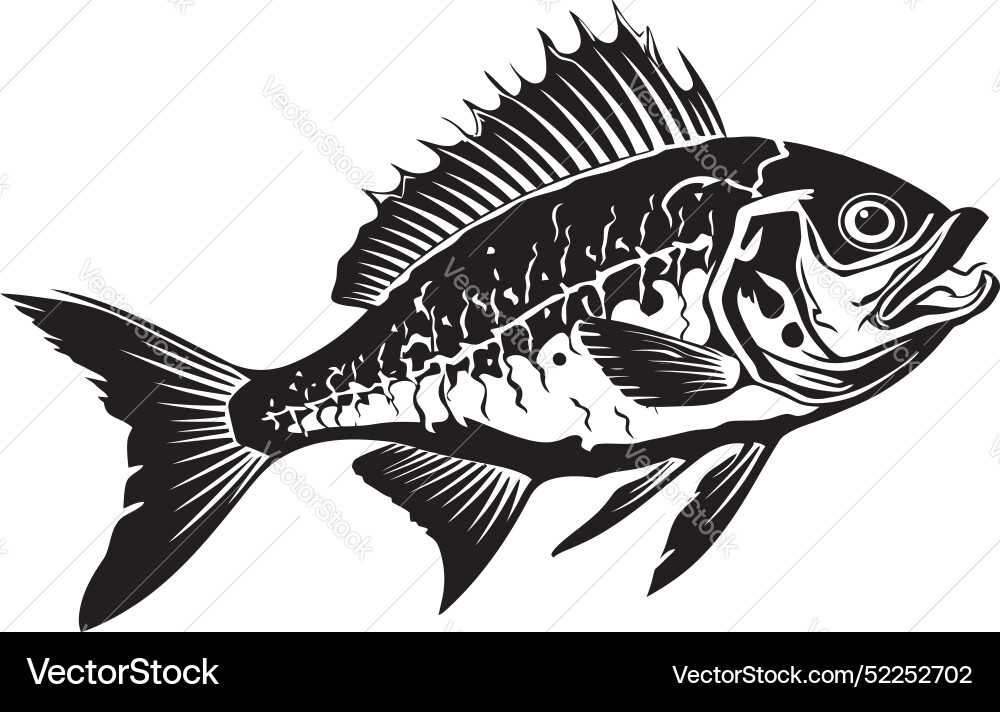 Bone chilling presence elegant black for predator Vector Image