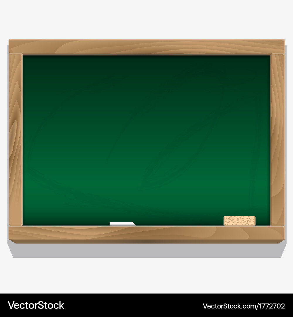 Class board with chalk Royalty Free Vector Image